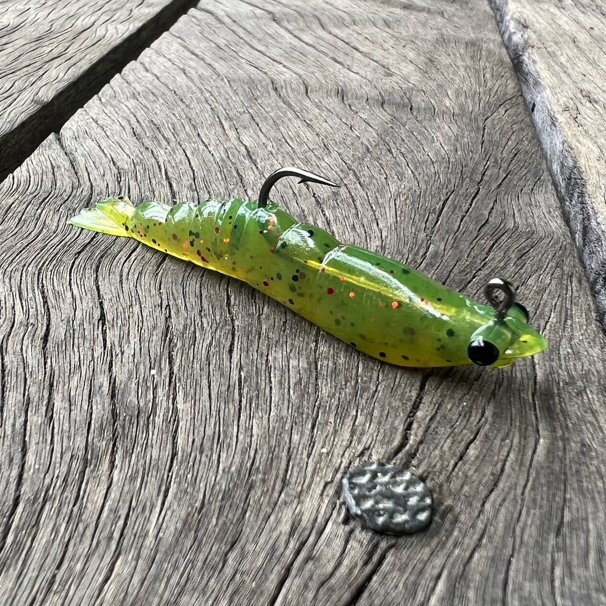 70mm Soft Prawn - 4 pack - UV Watermelon (light 3.8g) – Mick Molnar Designs